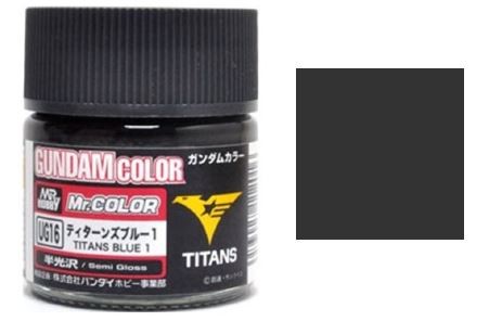 Model Paint: Mr Hobby Gundam Semi Gloss MS Titans Blue Paint 10ml